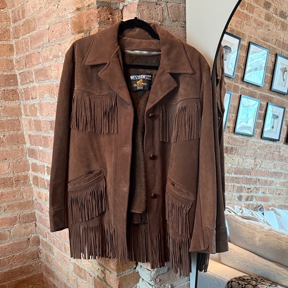 Sears | Jackets & Coats | Vintage Western Wear Brown Fringe Jacket ...